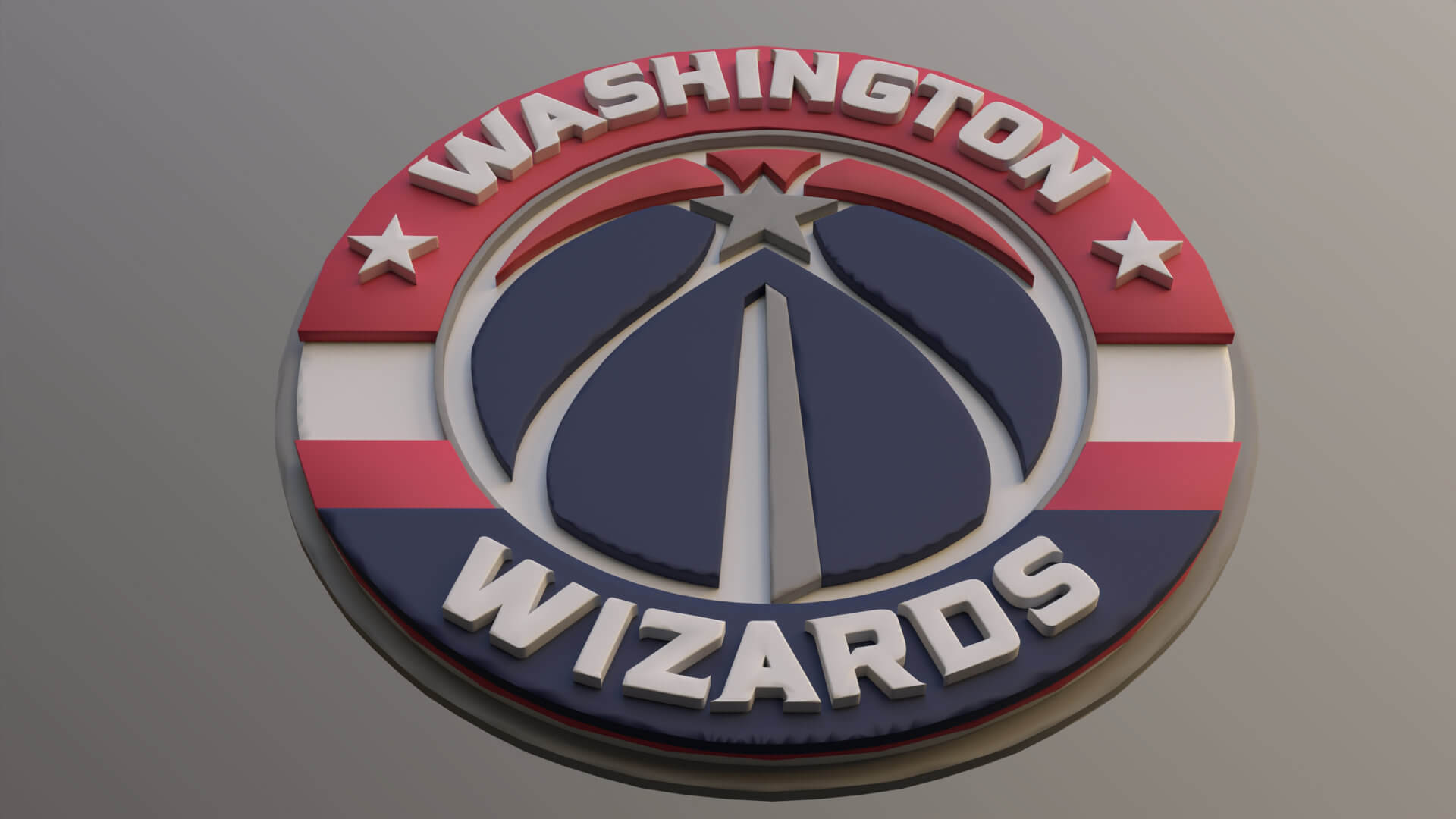 NBA Washington Wizards Logo Printable and Renderable - 3D Model by danyelon