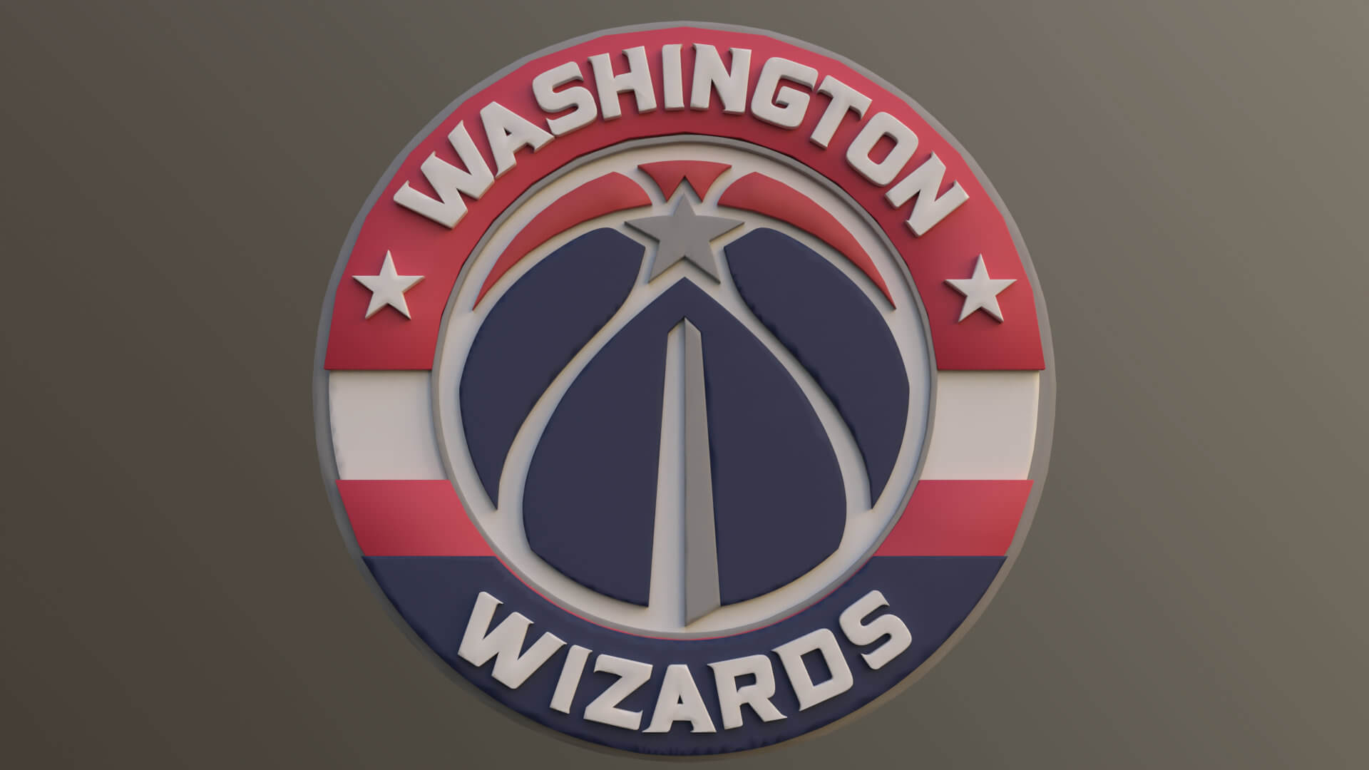 NBA Washington Wizards Logo Printable and Renderable - 3D Print Model ...