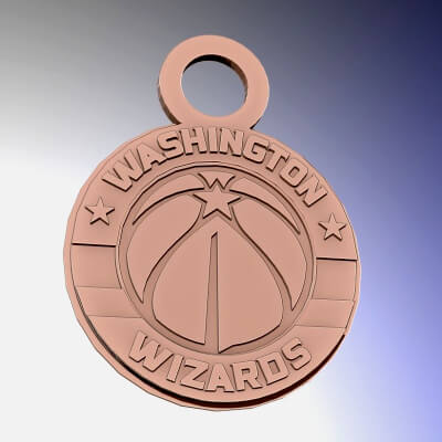 NBA Washington Wizards Logo Printable and Renderable - 3D Model by danyelon
