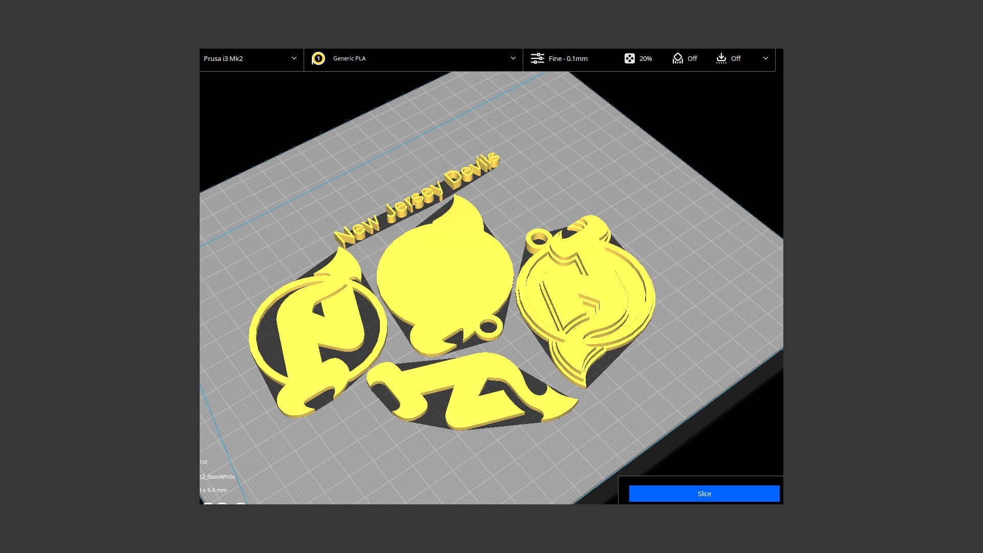 New Jersey Devils Logo Shield Printable and Renderable Keych - 3D Print ...