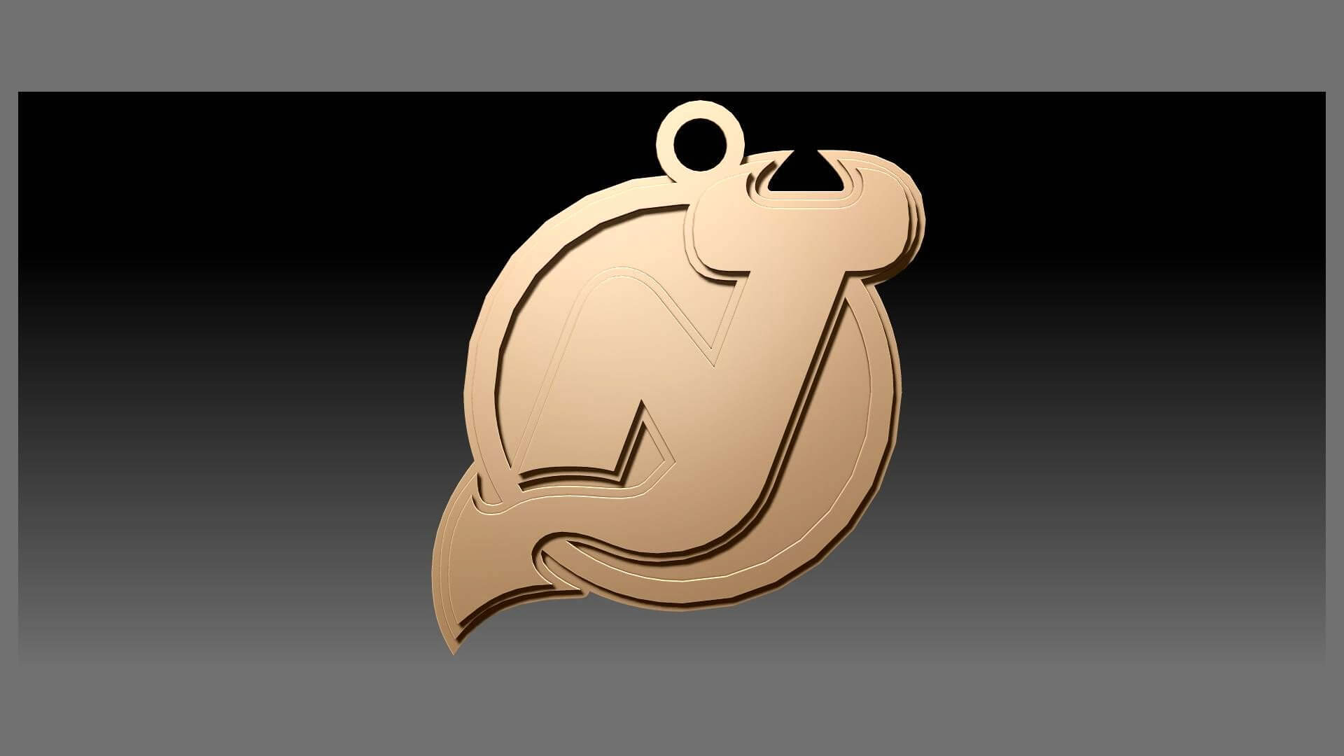 New Jersey Devils Logo Shield Printable and Renderable Keych - 3D Print ...