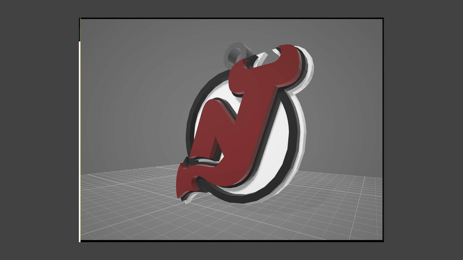 New Jersey Devils Logo Shield Printable and Renderable Keych - 3D Print ...