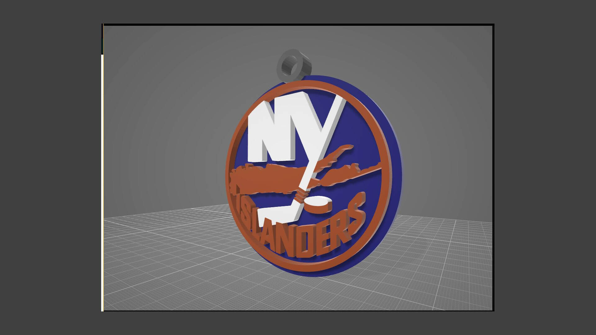 New York Islanders Logo Shield Printable and Renderable Keyc - 3D Print ...