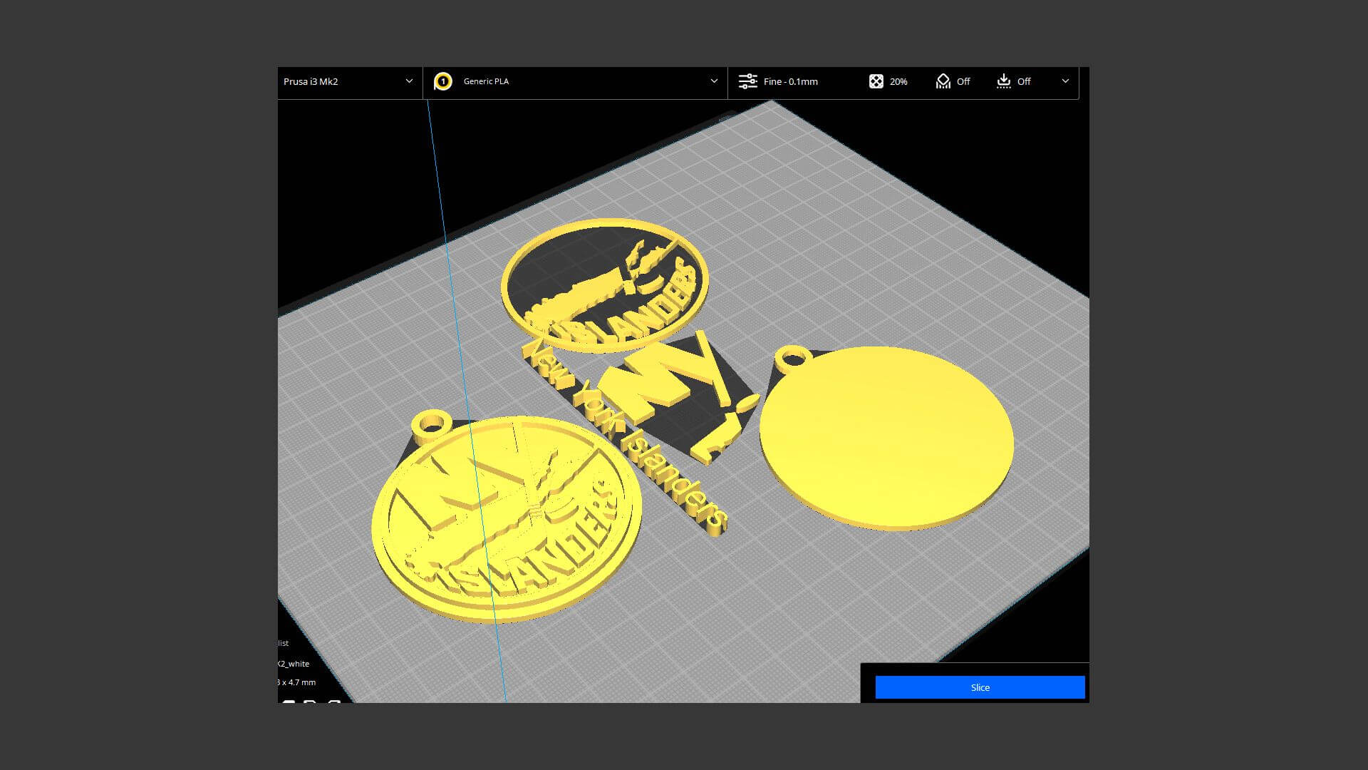 New York Islanders Logo Shield Printable and Renderable Keyc - 3D Print ...