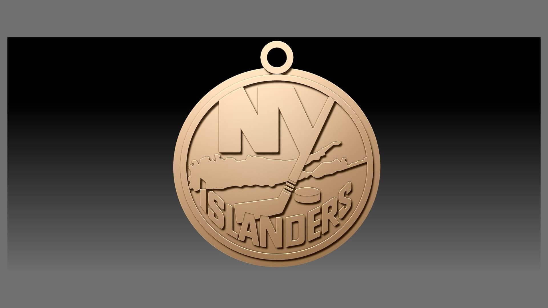 New York Islanders Logo Shield Printable and Renderable Keyc - 3D Print ...