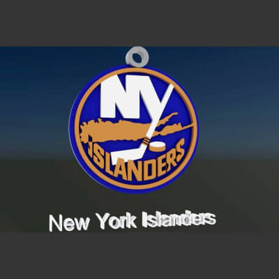New York Islanders Logo Shield Printable and Renderable Keyc - 3D Print ...