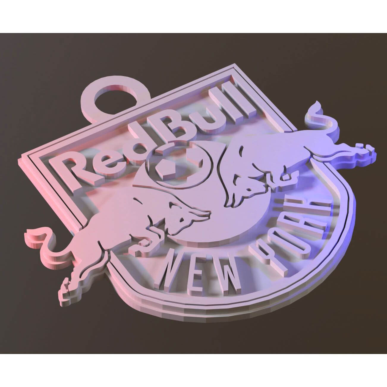 Mls New York Red Bulls Logo Keychan Printable - 3D Model by danyelon