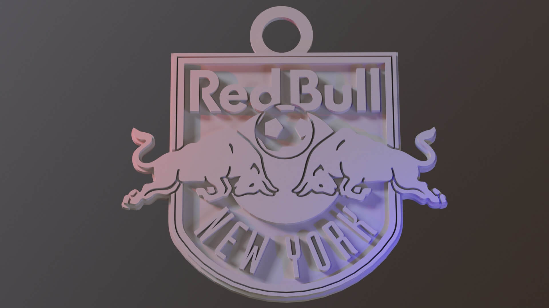 New York Red Bulls Logo Keychan Printable - 3D Print Model by danyelon