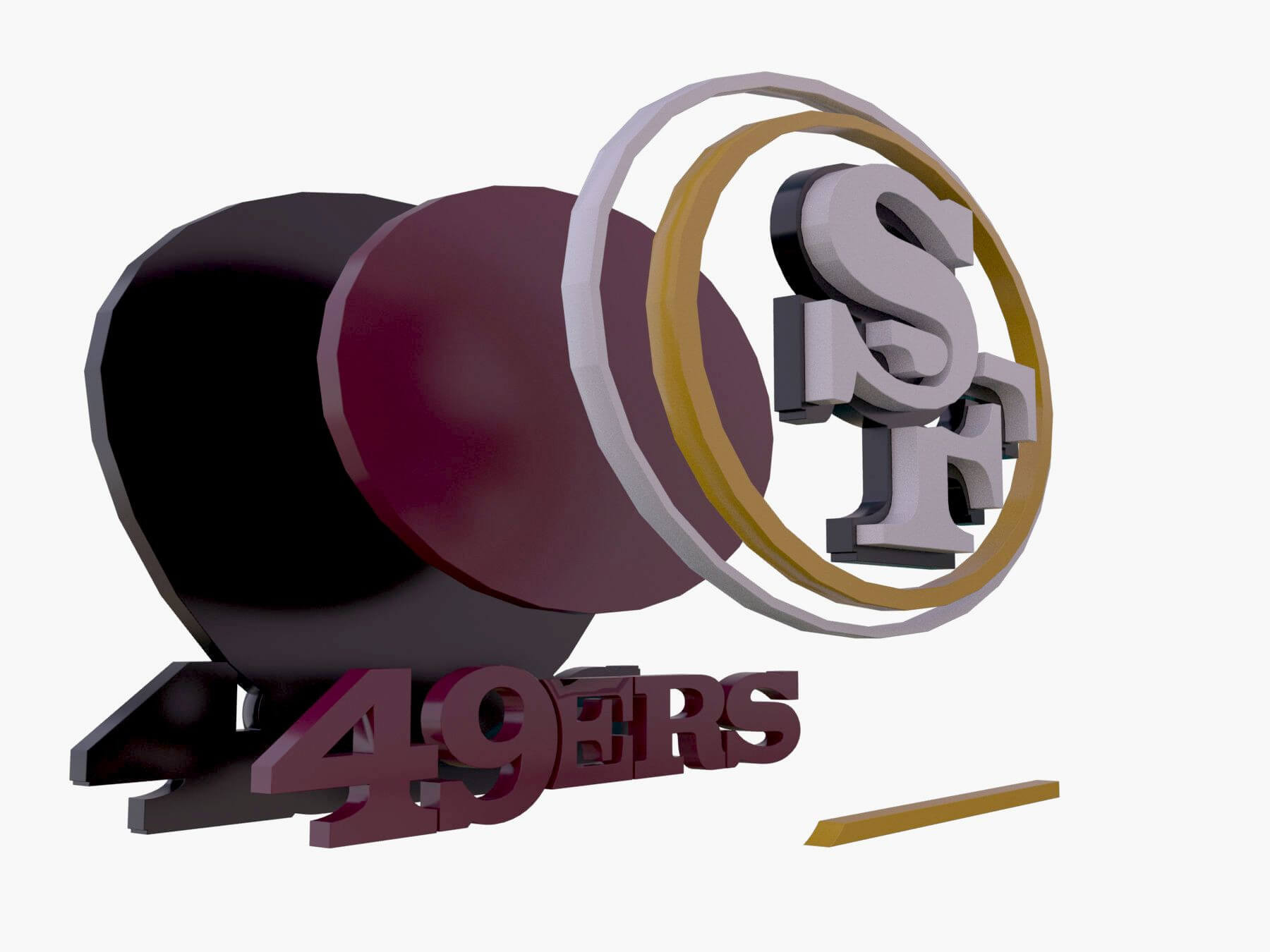 NFL All Logos Printable an Renderable - 3D Model by danyelon