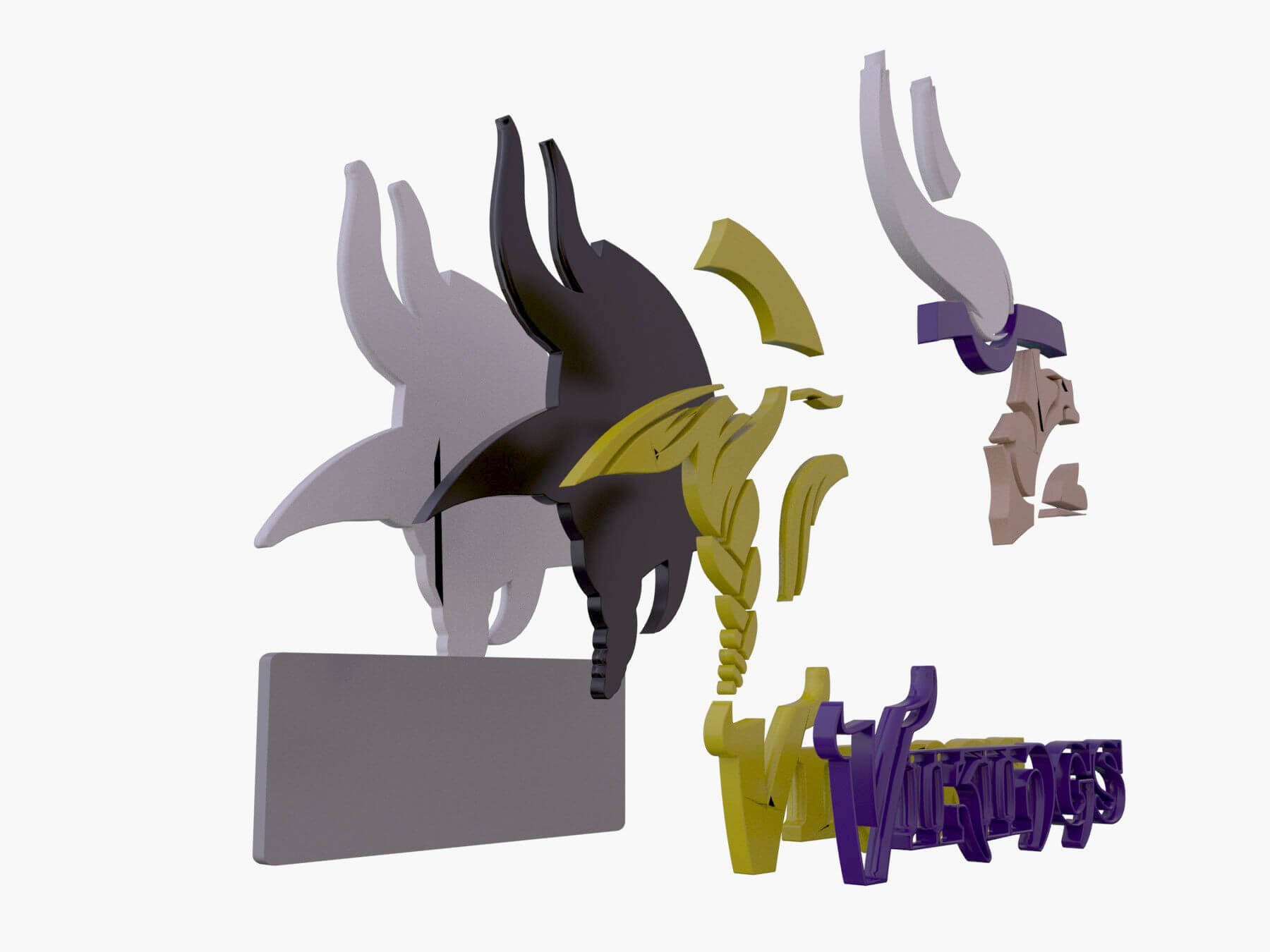 NFL All Logos Printable an Renderable - 3D Model by danyelon