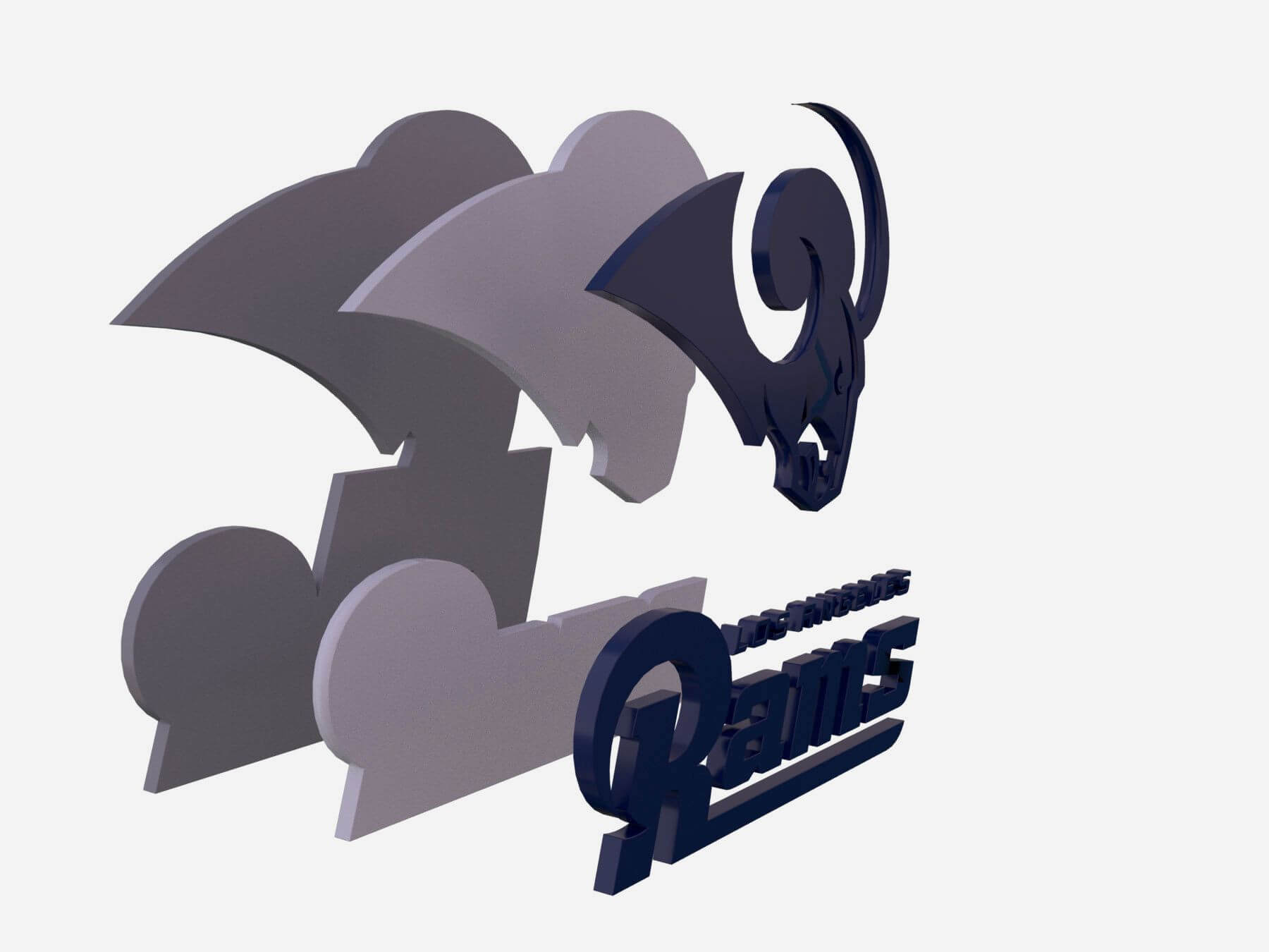 NFL All Logos Printable an Renderable - 3D Model by danyelon