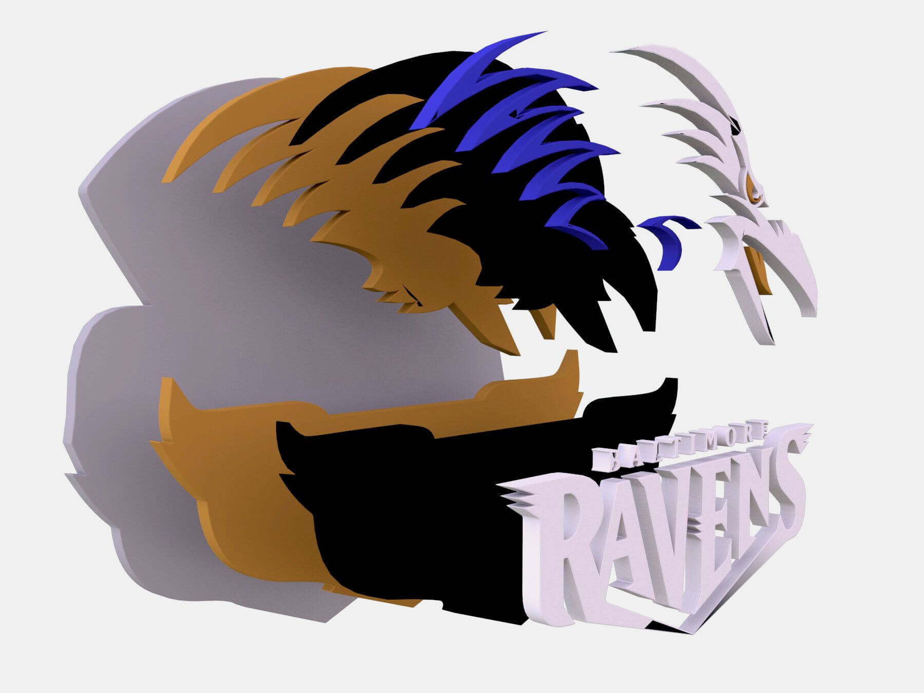 NFL All Logos Printable an Renderable - 3D Model by danyelon