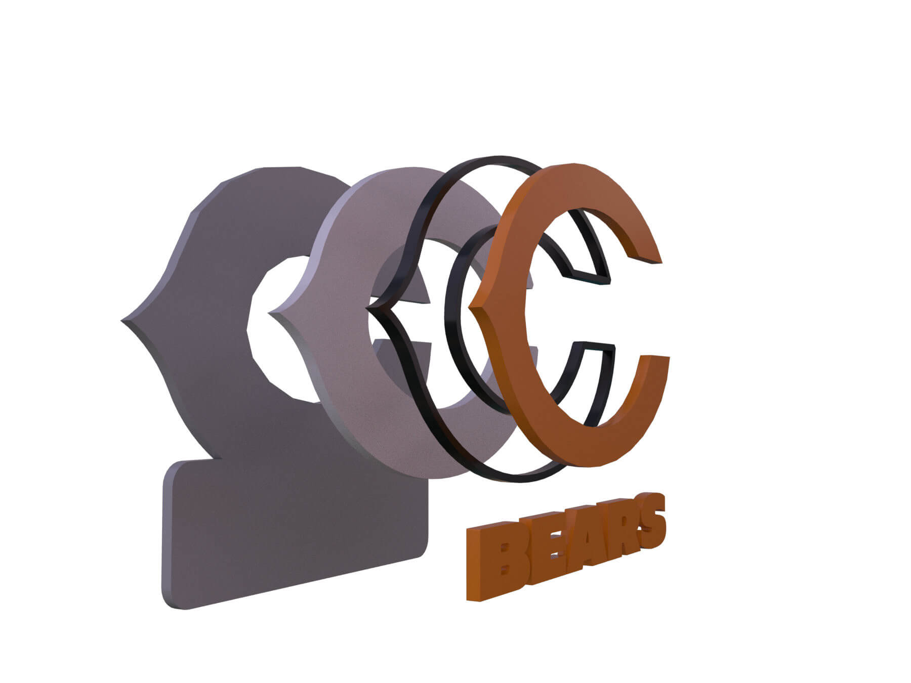 NFL All Logos Printable an Renderable - 3D Model by danyelon