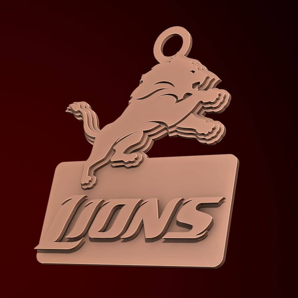 Detroit Lions Logo Stencil
