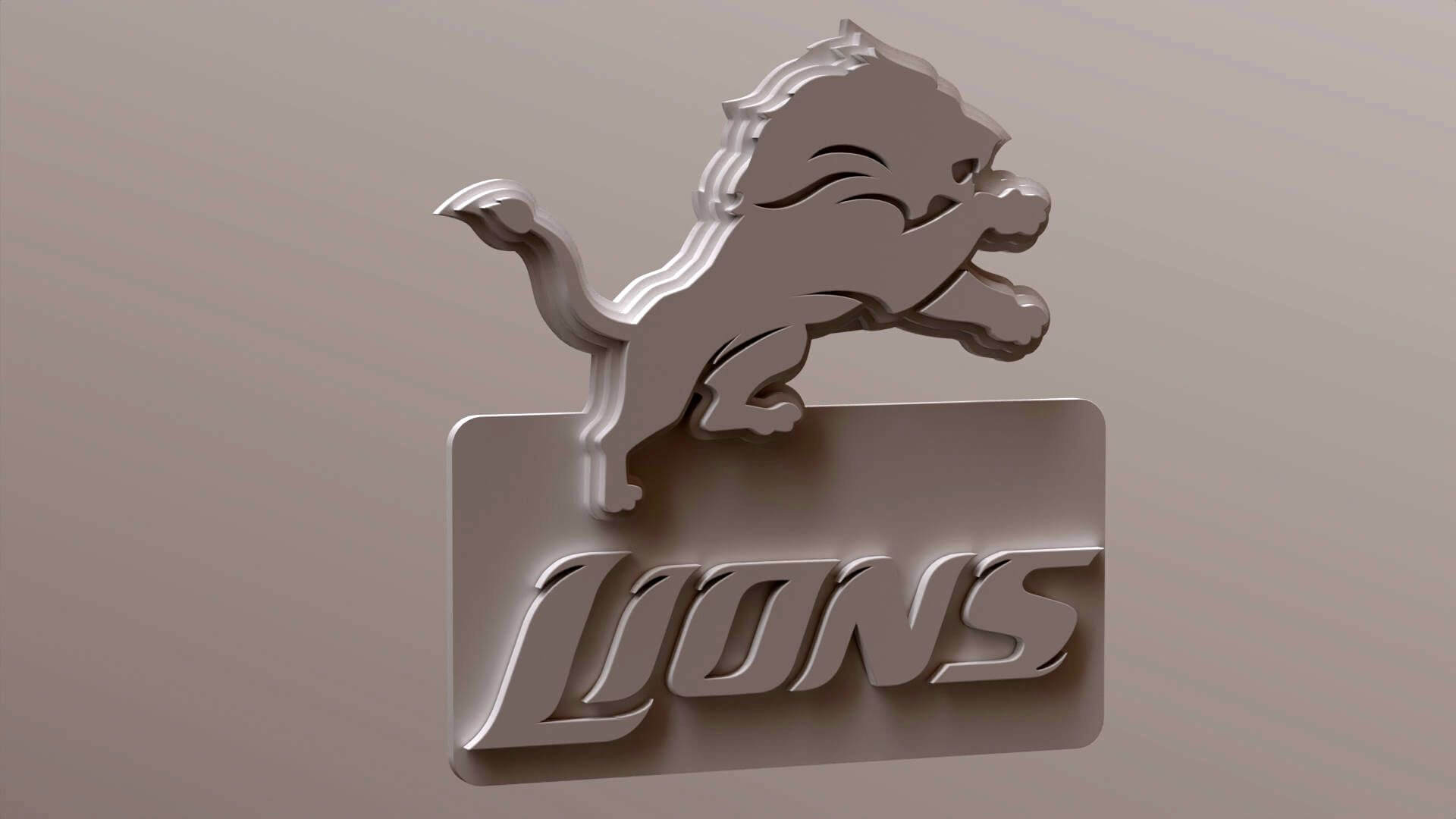 NFL Detroit Lions Keychan Logo Printable - 3D Model by danyelon