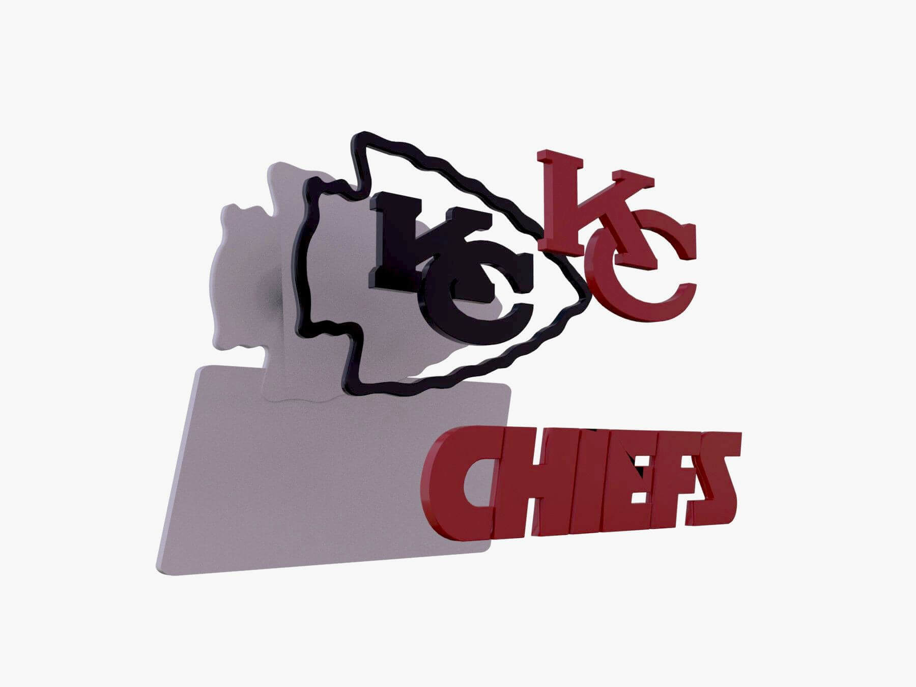 NFL Kansas City Chiefs Keychan Logo Printable - 3D Print Model by danyelon