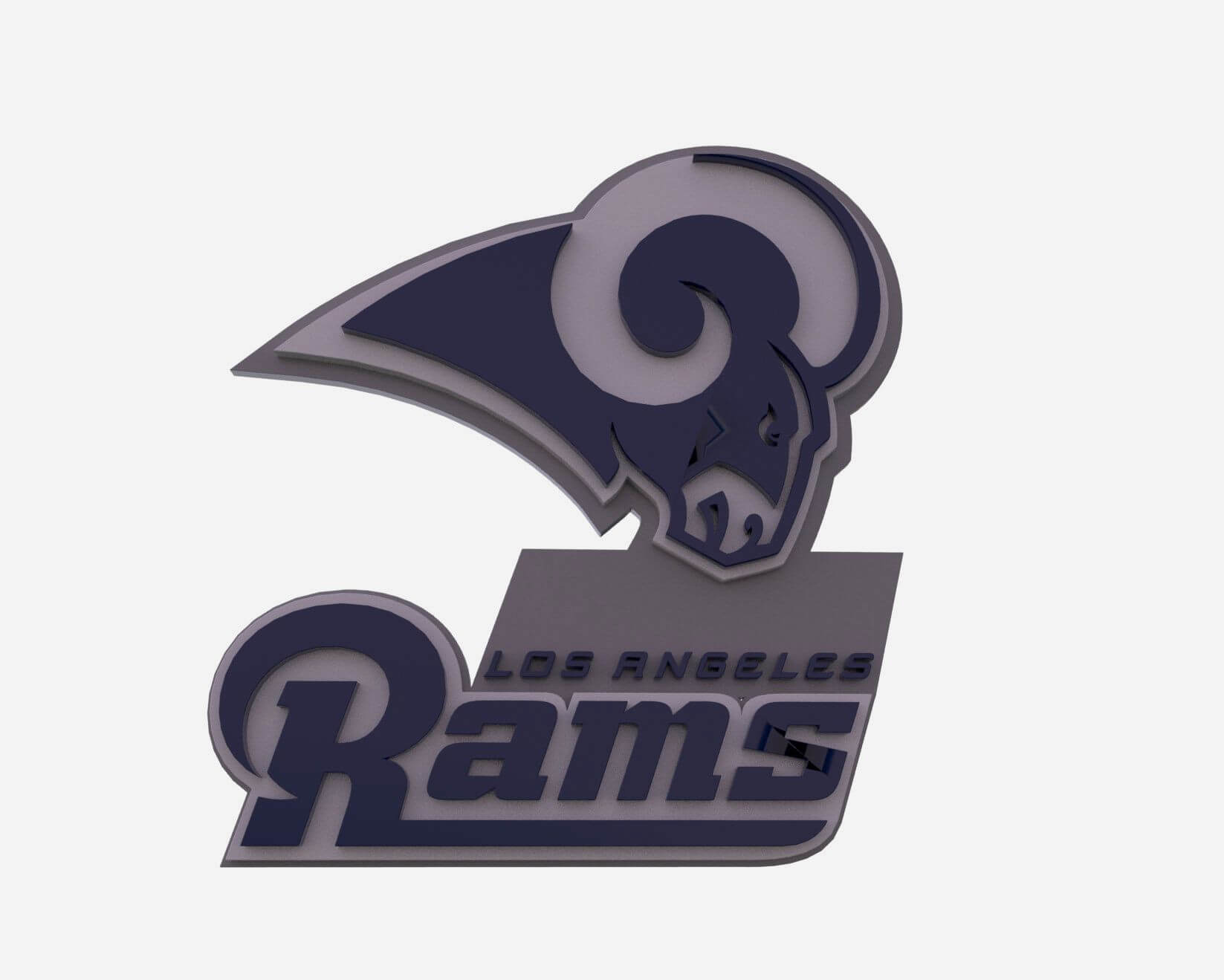 NFL Los Angeles Rams Keychan Logo Printable - 3D Print Model by danyelon