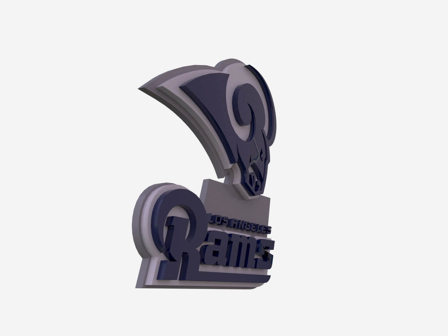 NFL Los Angeles Rams Keychan Logo Printable - 3D Print Model by danyelon