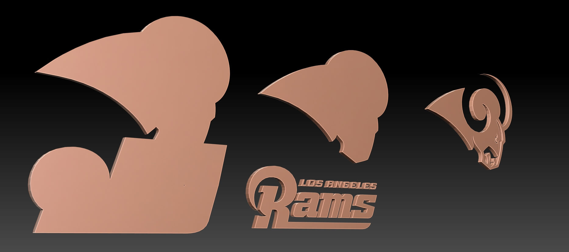 NFL Los Angeles Rams Keychan Logo Printable - 3D Model by danyelon