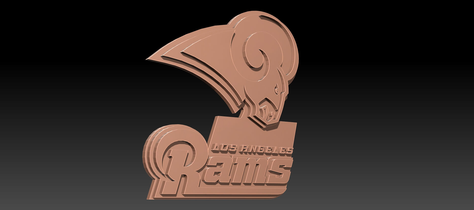 NFL Los Angeles Rams Keychan Logo Printable - 3D Print Model by danyelon
