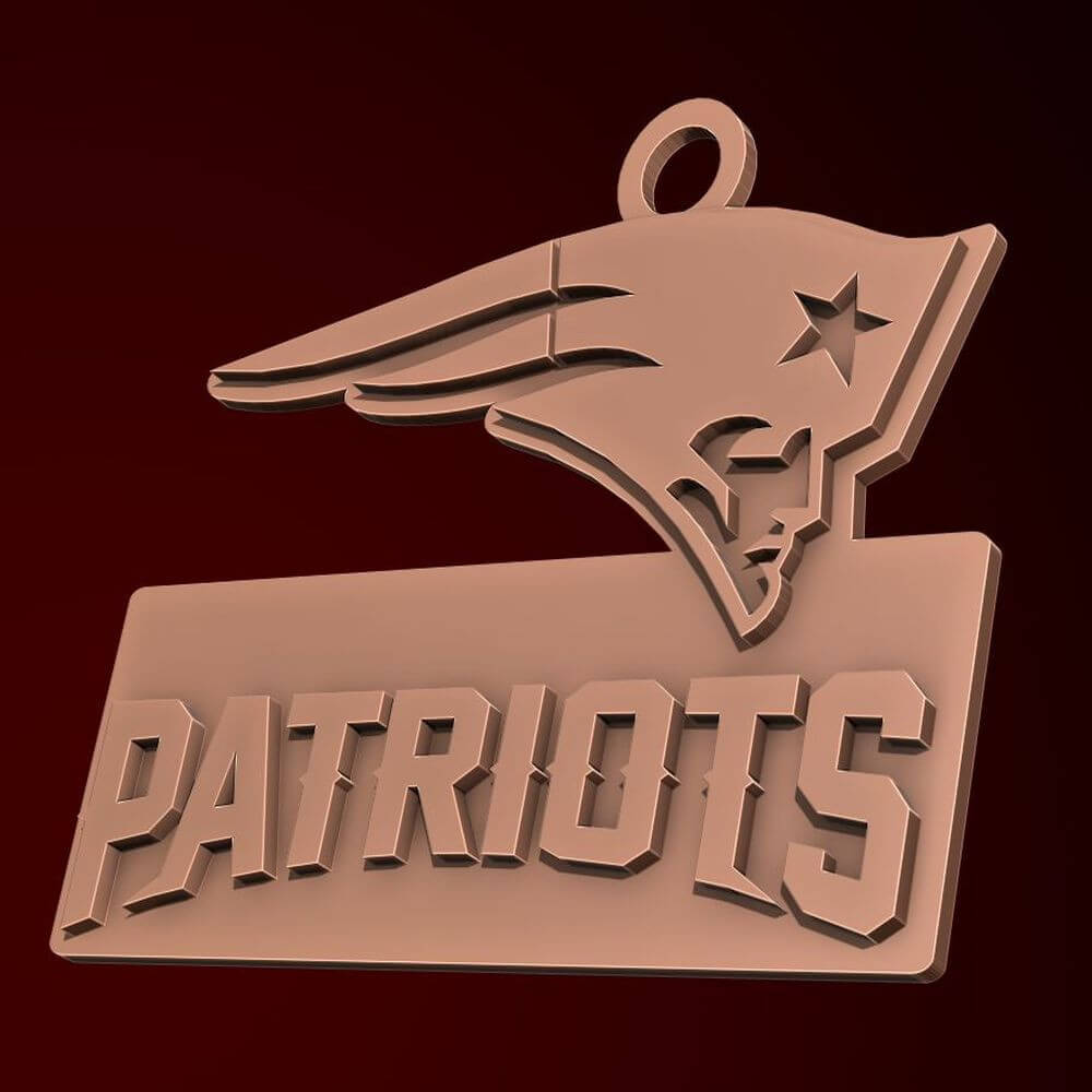 NFL New England Patriots Keychan Logo Printable - 3D Model by danyelon