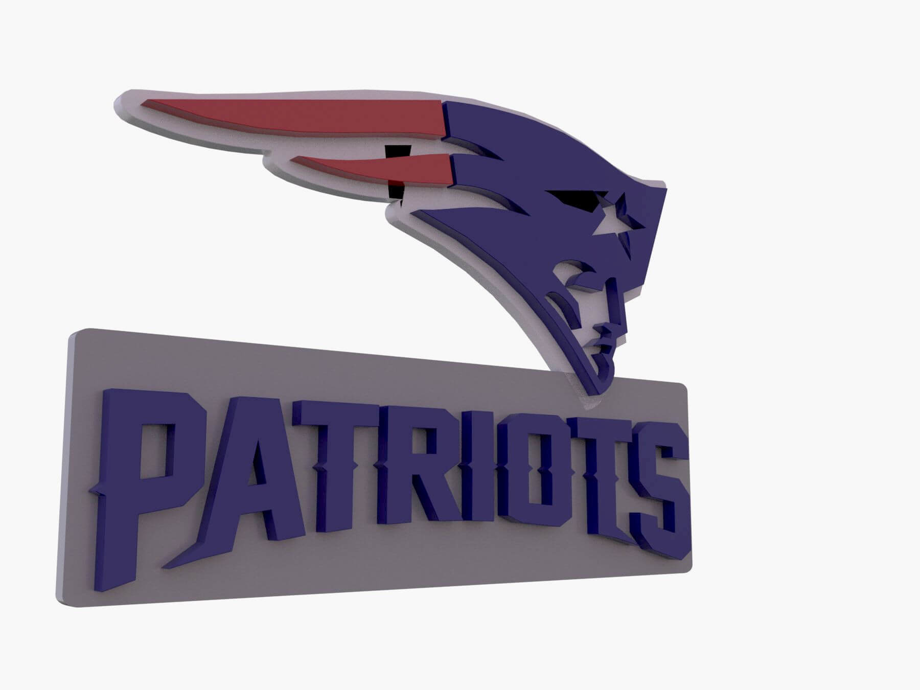 NFL New England Patriots Keychan Logo Printable - 3D Print Model by ...