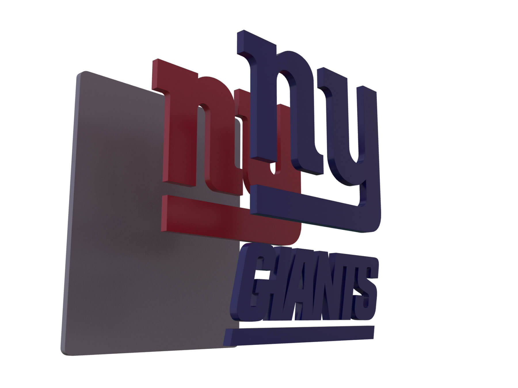 NFL New York Giants Keychan Logo Printable - 3D Print Model by danyelon
