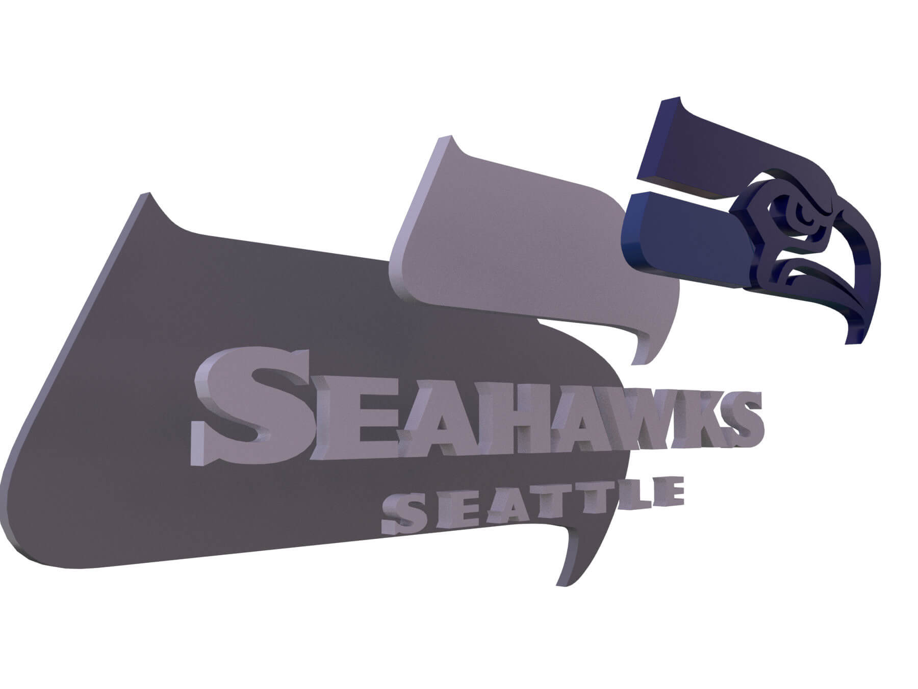 NFL Seattle Seahawks Keychan Logo Printable - 3D Print Model by danyelon