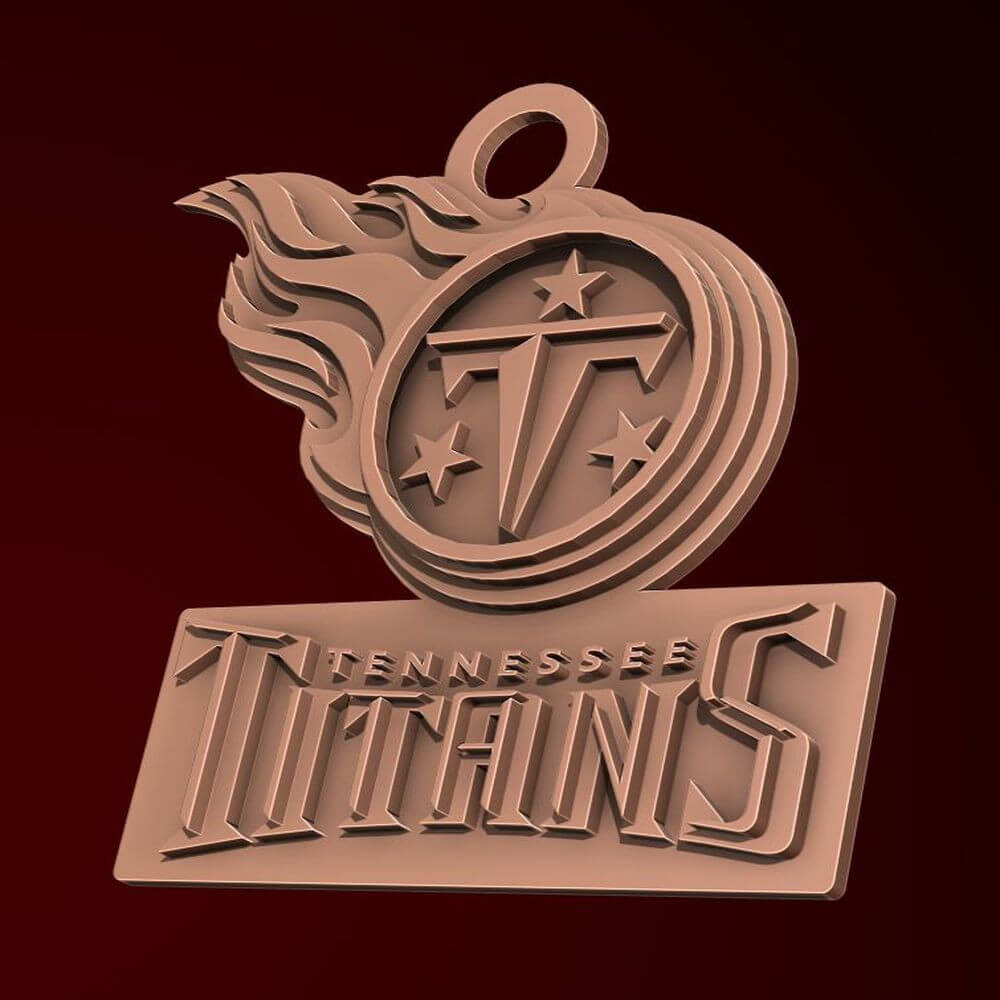 NFL Tennessee Titans Keychan Logo Printable - 3D Print Model by danyelon