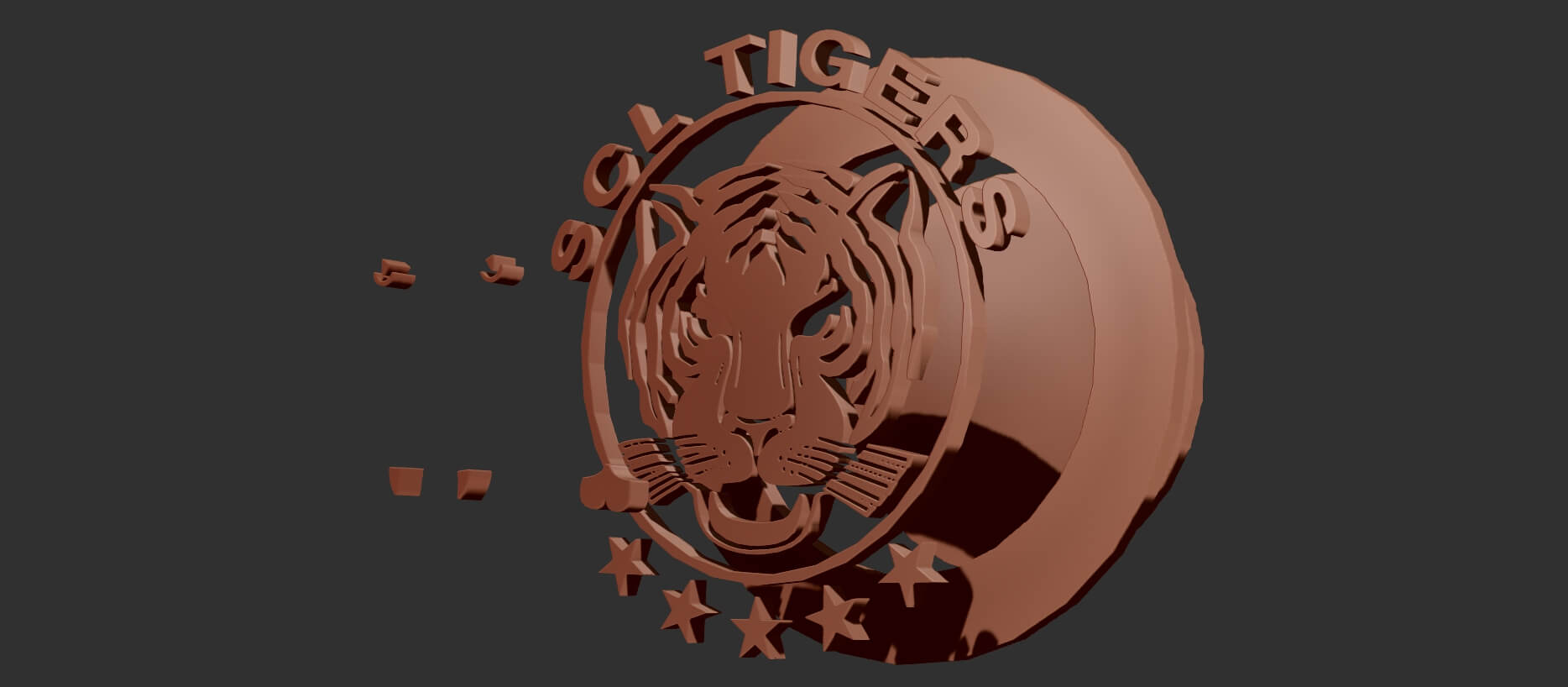 Nla Scl Tigers Printable Logo - 3D Model by danyelon
