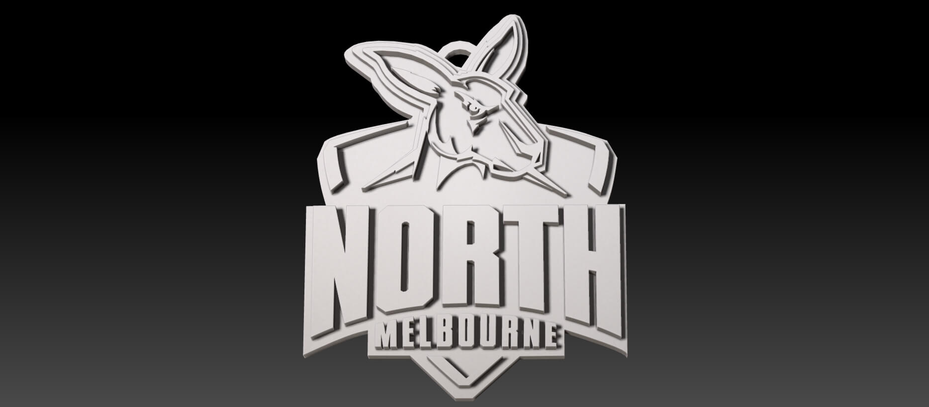 North Melbourne Printable and Renderable Badge - 3D Model by danyelon