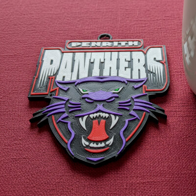 NRL Penrith Panthers Keychain Badge Color Printable - 3D Model by danyelon