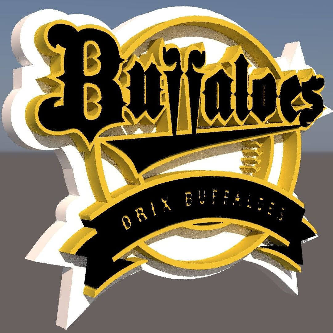Orix Buffaloes Logo Shield Keychan Printable and Renderable - 3D Print ...
