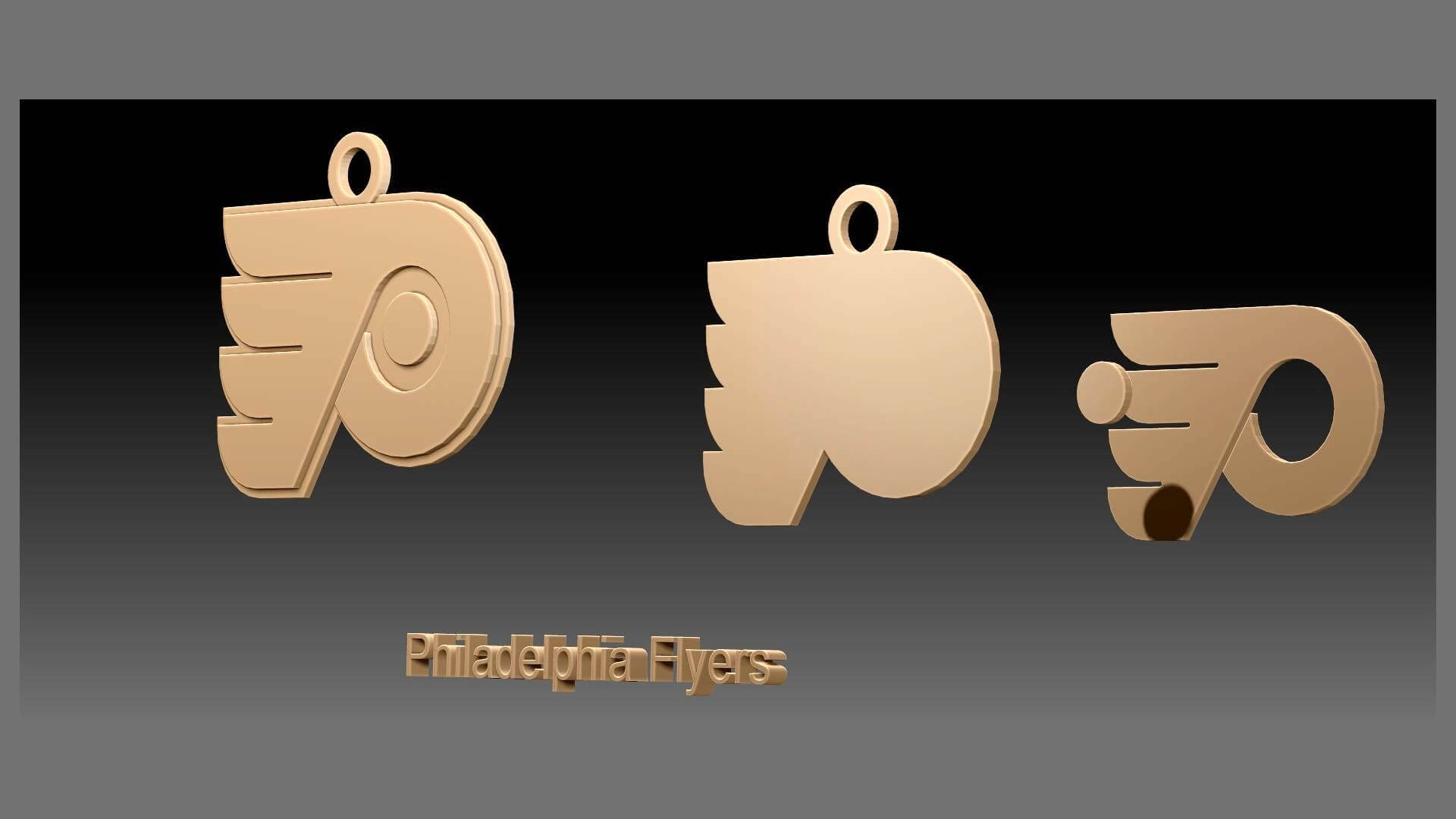 Philadelphia Flyers Logo Shield Printable and Renderable Key - 3D Print ...