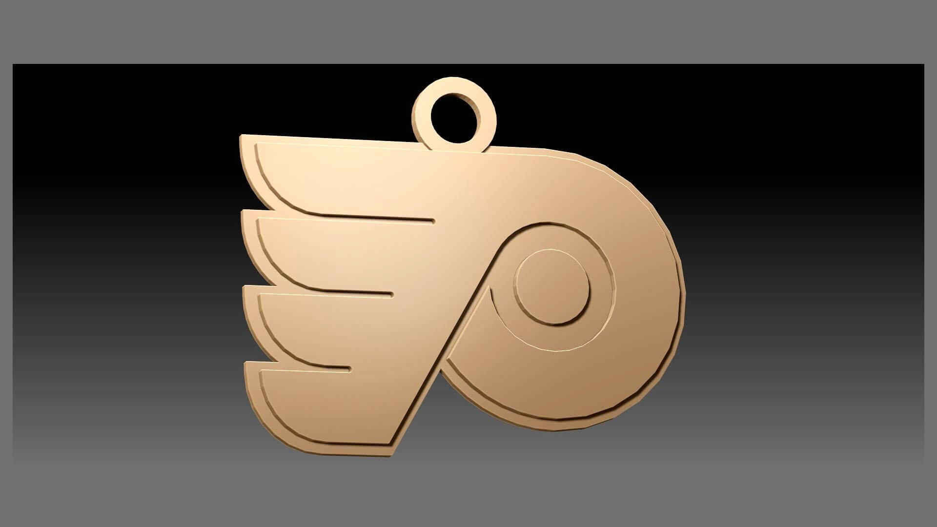 Philadelphia Flyers Logo Shield Printable and Renderable Key - 3D Model ...
