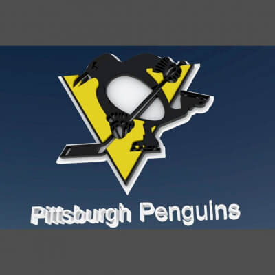 Pittsburgh Penguins Logo Shield Printable and Renderable Key - 3D Print ...