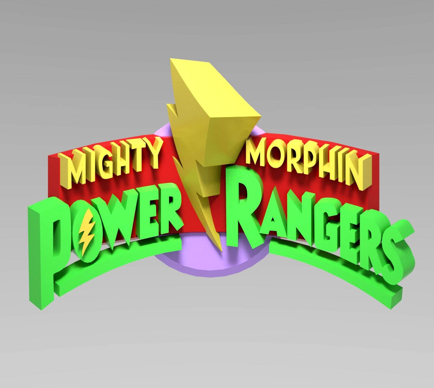 Power Rangers Logos Printable and Renderable - 3D Model by danyelon