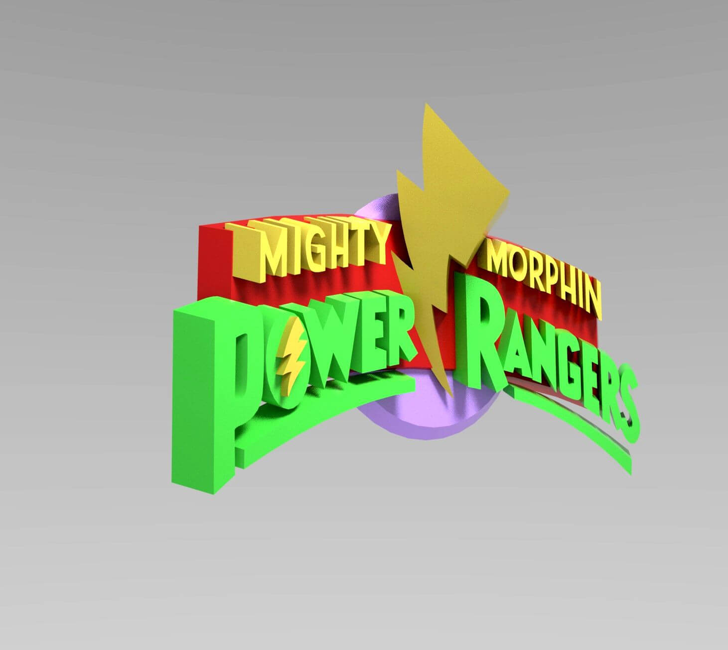 Power Rangers Logos Printable and Renderable - 3D Model by danyelon