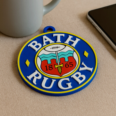Prem Rugby Bath Keychain Badge Color Printable - 3D Model by danyelon