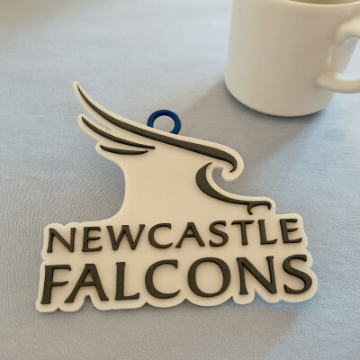 PREM Rugby Newcastle Falcons keychain badge color printable - 3D Model ...
