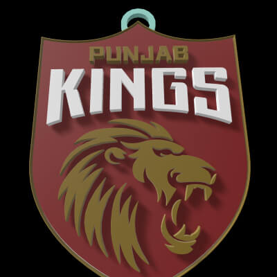 Punjab Kings Badge Printable and Renderable - 3D Model by danyelon