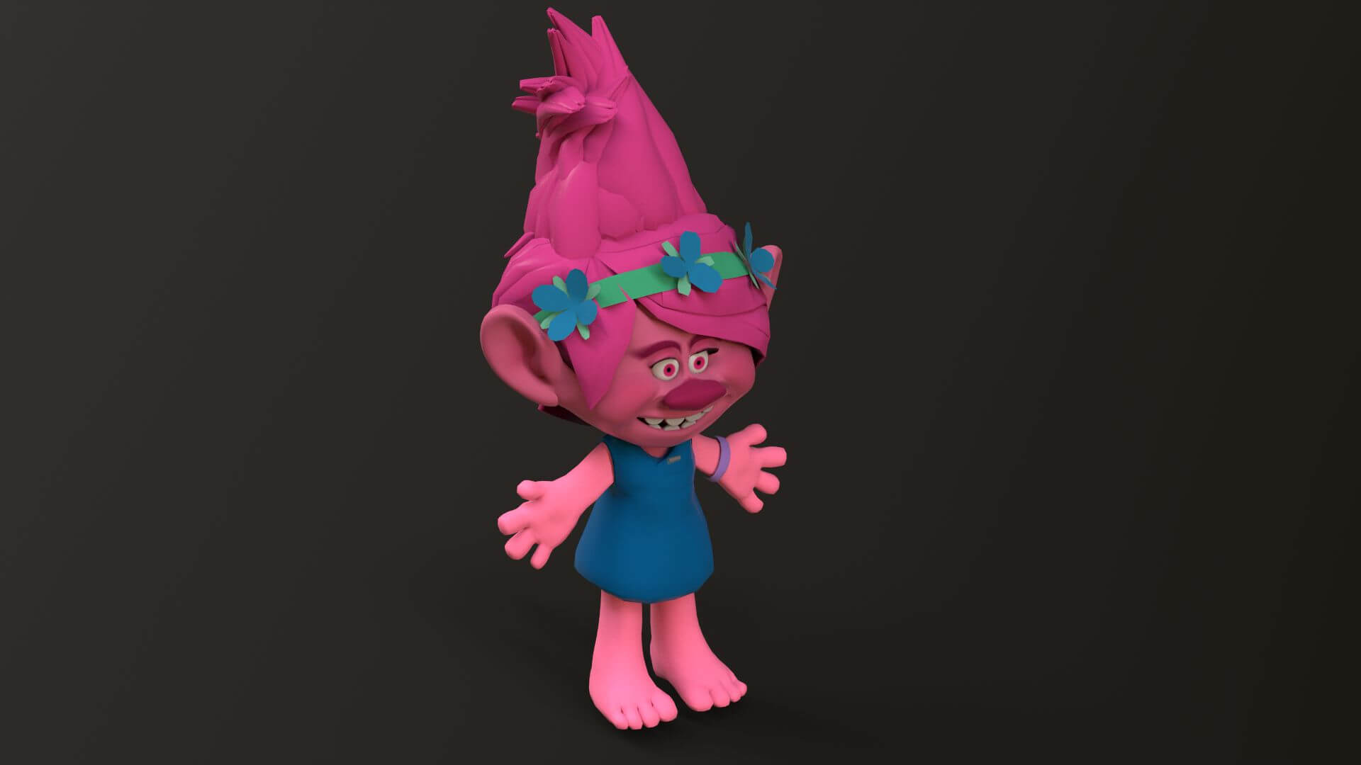 Queen Poppy PBR Animated - 3D Model by danyelon