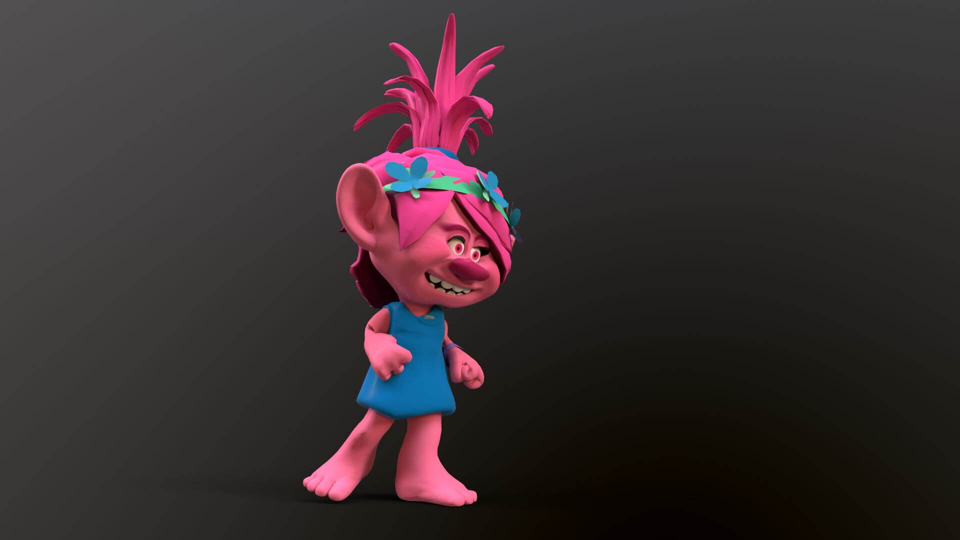 Queen Poppy PBR Animated - 3D Model by danyelon