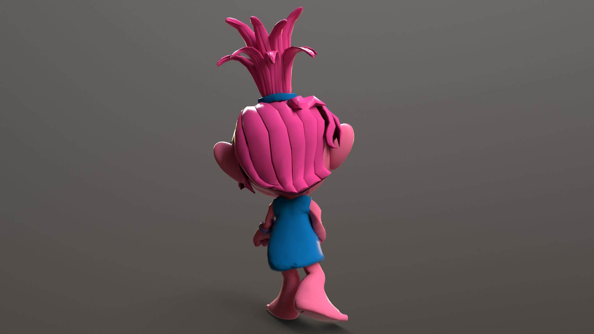 Trolls Queen Poppy PBR Animated - 3D Model by danyelon