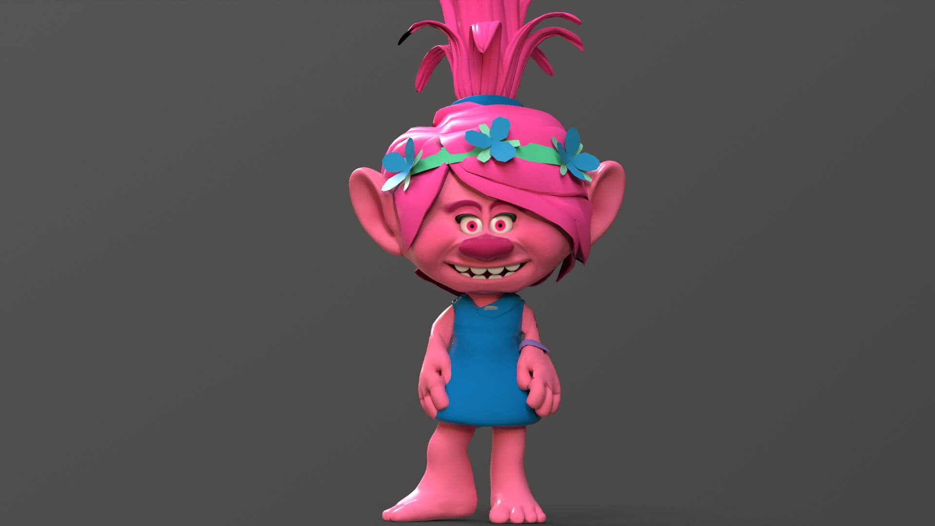 Queen Poppy PBR Animated - 3D Model by danyelon