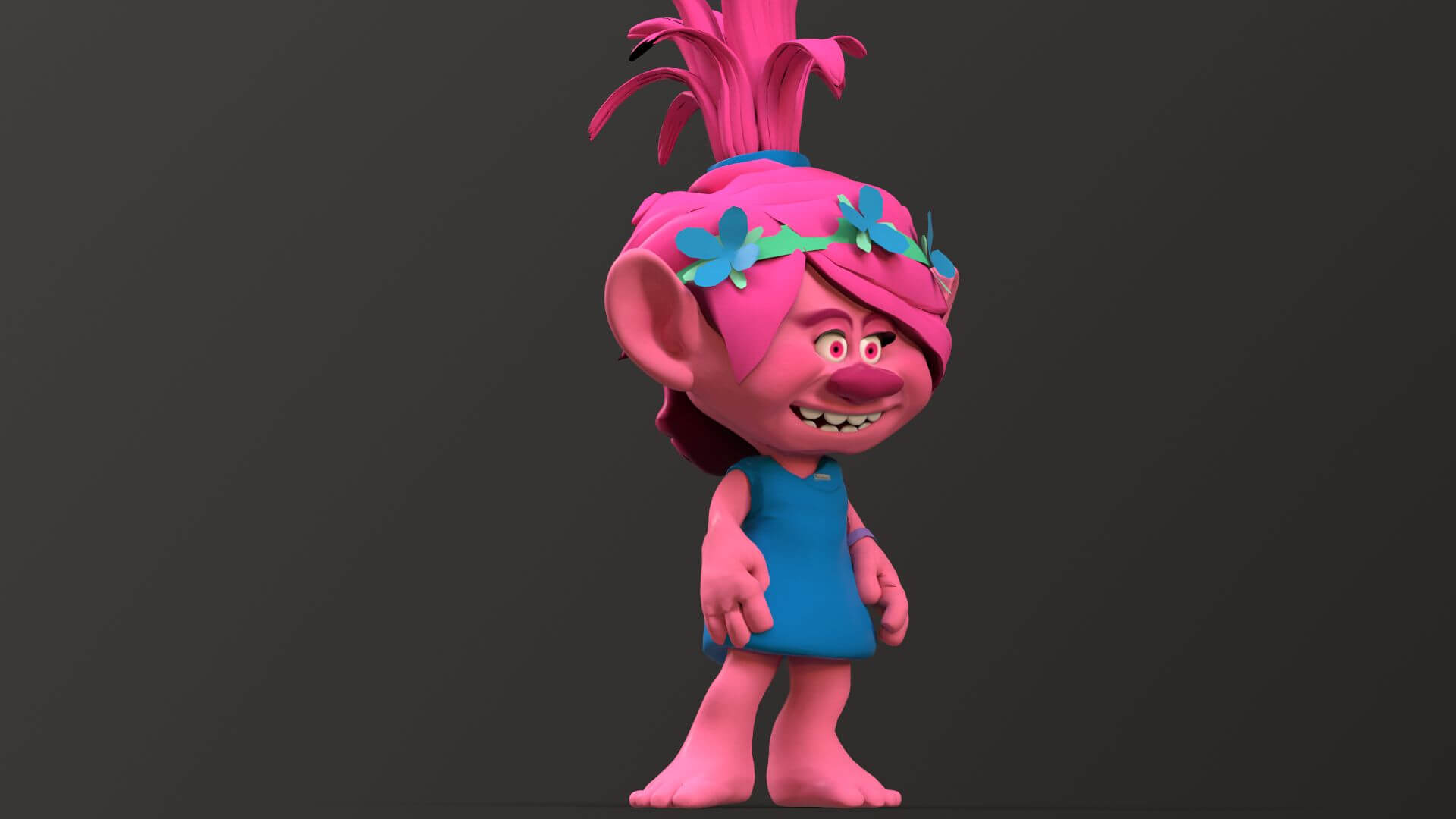 Queen Poppy PBR Animated - 3D Model by danyelon