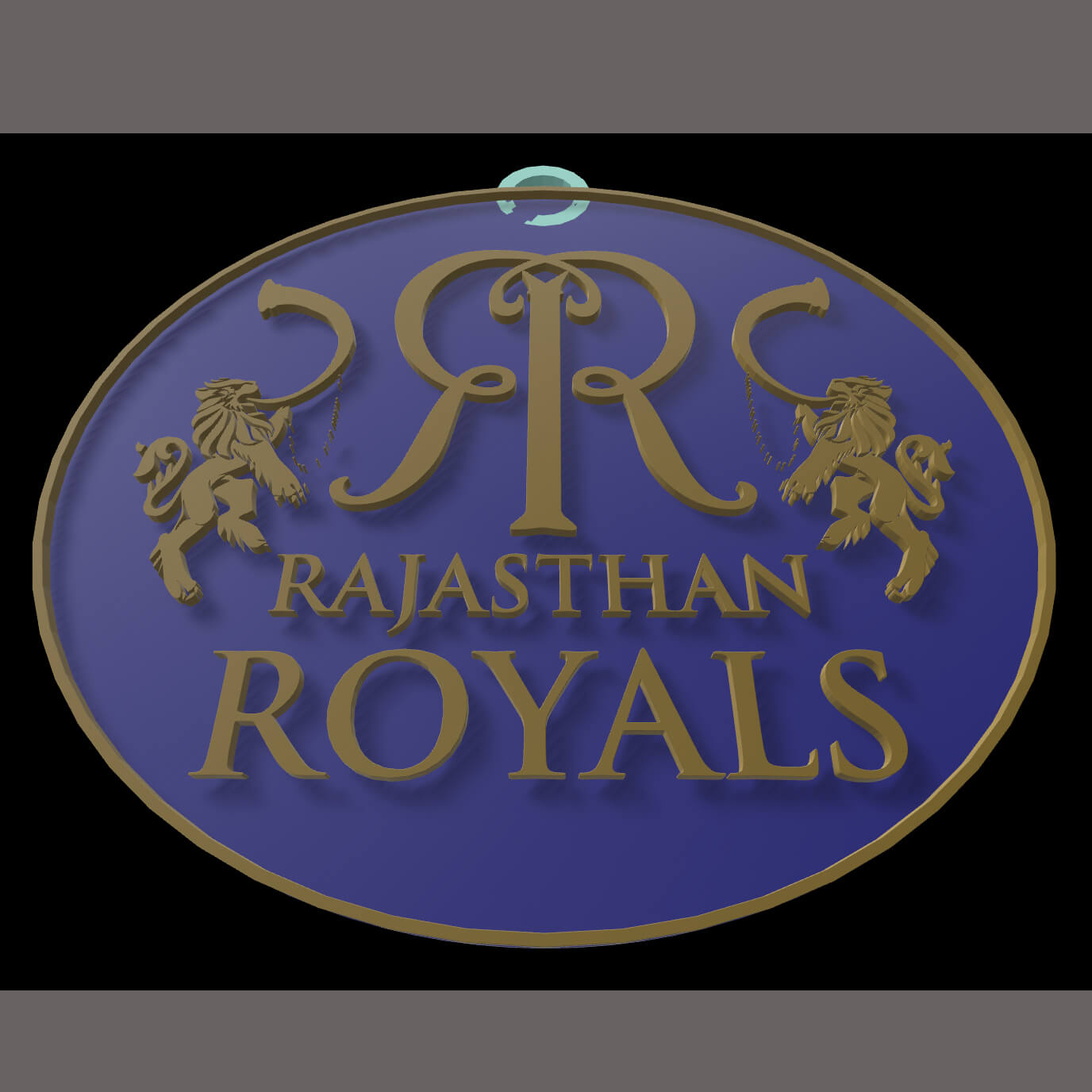 Rajasthan Royals Badge Printable and Renderable - 3D Model by danyelon