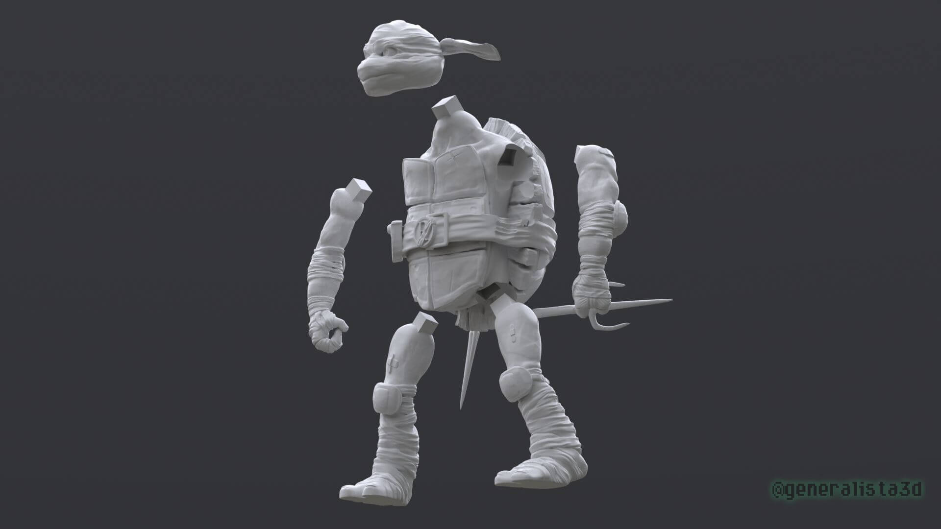 Raphael Fan Art From TMNT Mutant Mayhem Movie - 3D Model by danyelon