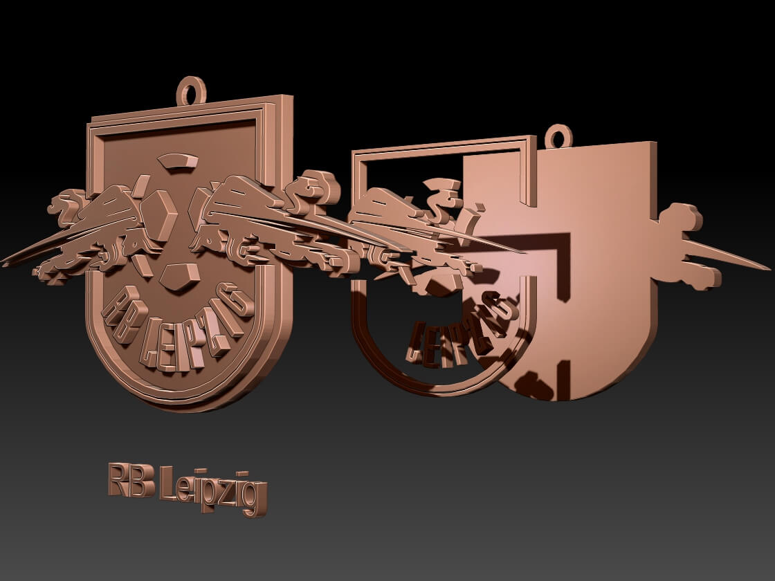 RB Leipzig Logo Printable and Renderable - 3D Print Model by danyelon
