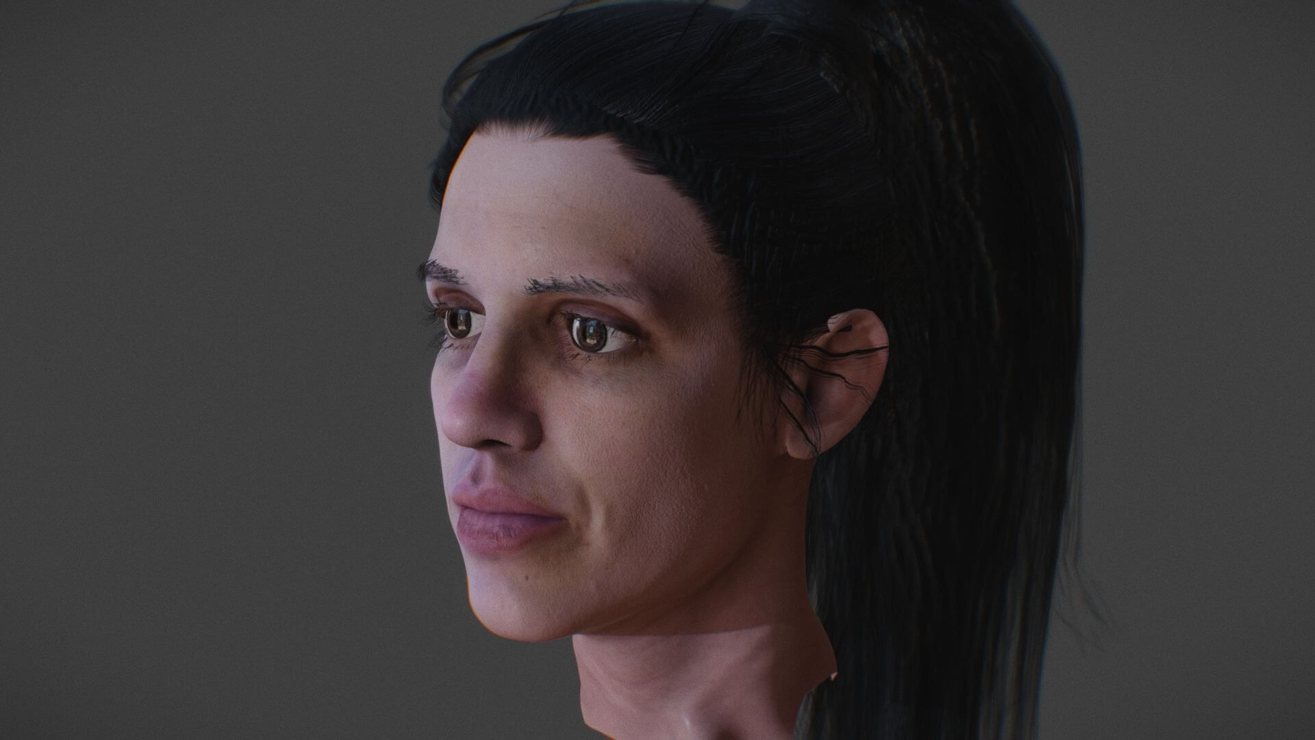 Realistic Female Head - 3D Model by danyelon